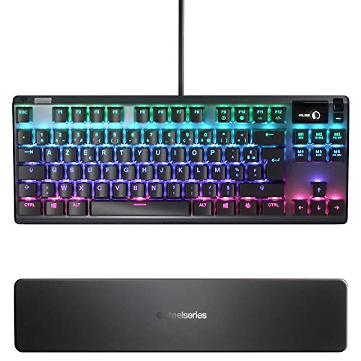 SteelSeries Apex Pro TKL - Mechanical Gaming Keyboard - Adjustable Actuation Switches - OLED Smart Display - Compact Form - French AZERTY Layout