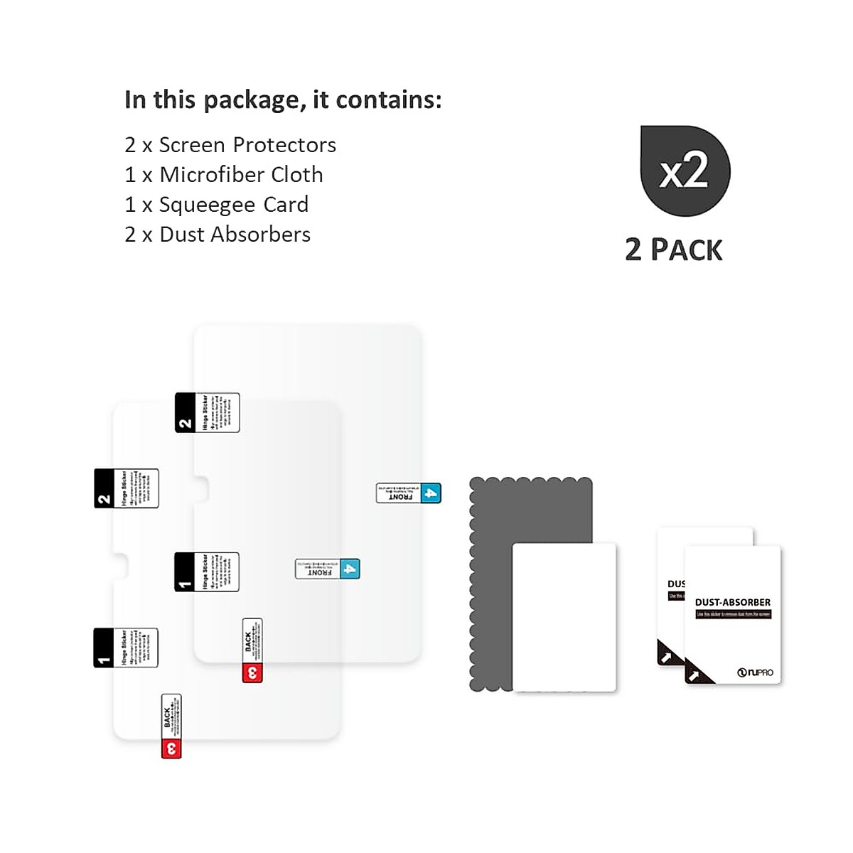 All-New, NuPro Clear Screen Protector (2 Pack), for Fire HD 8 tablet & Fire HD 8 Plus tablet (2022 Release)