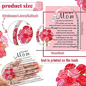 Mom Gift Birthday Gifts for Mom from Daughters Sons Meaningful Gifts for Mother Acrylic Heart Sign for Mom Mother's Day Gift