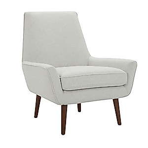Amazon Brand – Rivet Jamie Mid-Century Modern Low Arm Accent Chair, 31"W, Chalk