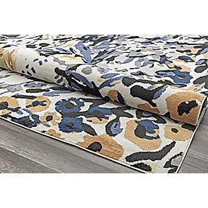 Rugs America Ivory Blue Floral Transitional Rug Blue Honey VA10A 2'0"X4'0" Area Rug