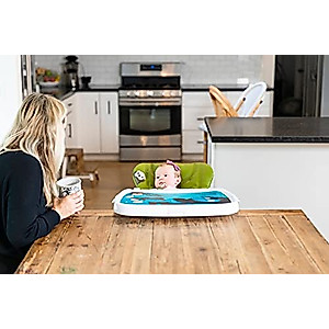 Joovy Nook NB High Chair Featuring Four-Position Adjustable Swing Open Tray, 3-Position Reclining Seat, and Front Wheels - Southern Sea Otter National Park Foundation Edition, Greenamole
