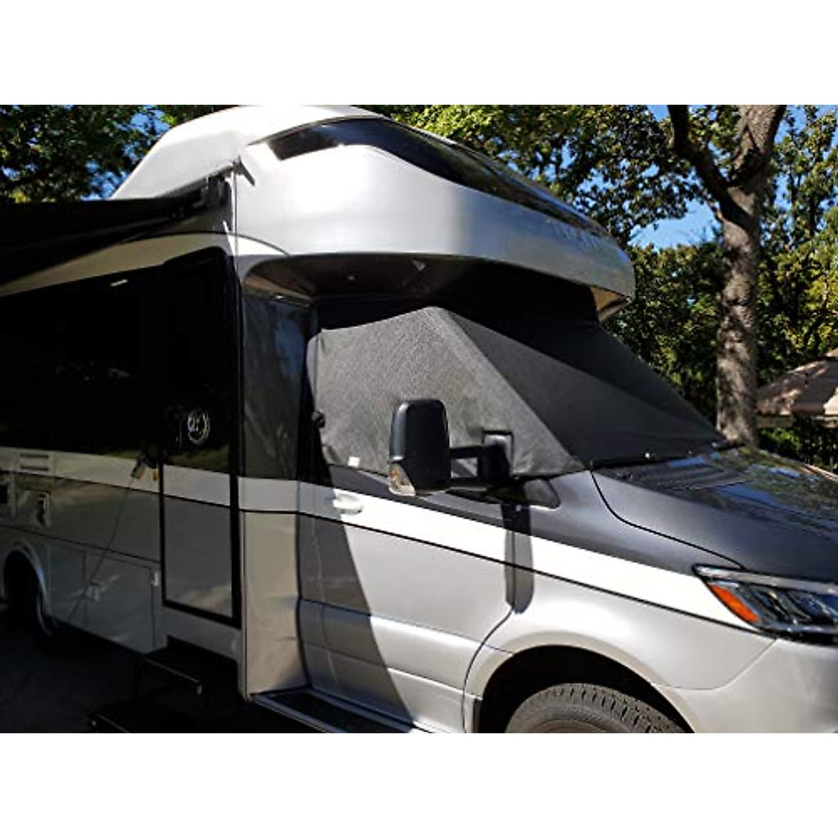 Sprinter & Mercedes RV Windshield Cover Sun Shade Material - Not Solid (Beige)