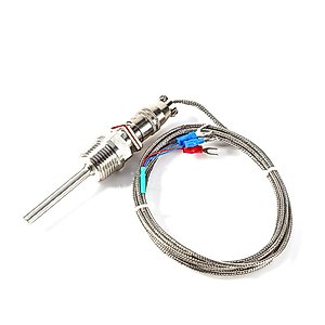 PT100 Thermocouple Temperature Sensor Probe 1/2" NPT Thread Connector with 3 Wires 2M Cable, -58~572°F (-50~300°C)
