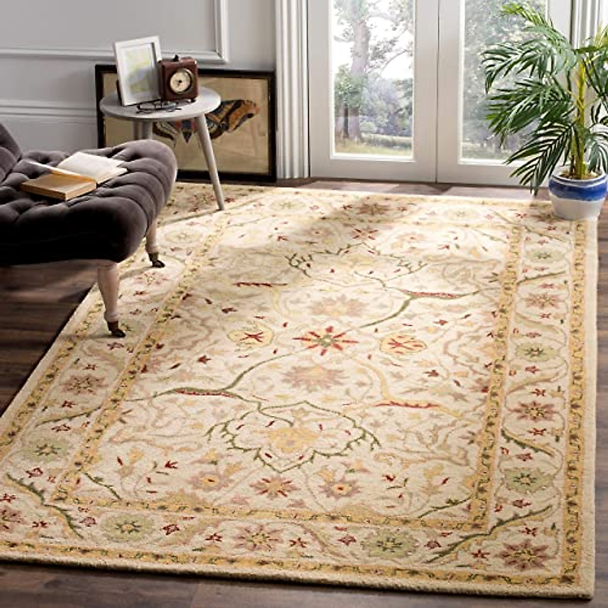 SAFAVIEH Antiquity Collection 8'3" x 11' Brown / Green AT14F Handmade Traditional Oriental Premium Wool Area Rug