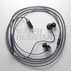 Thore iPhone Earphones (Apple MFi Certified) V110 in Ear Braided Wired Lightning Earbuds (Sweat/Water Resistant) Headphones with Mic/Volume Remote for iPhone 14/13/12/11/Pro Max/XR- Blue