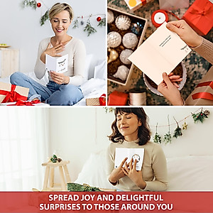 AUDREE Christmas Cards With Envelopes & Matching Stickers (20 Pack 4"x6") - Assortment Boxed Holiday Cards - Thoughtful Gift Idea for Friends and Family - Perfect for Happy Holidays Cards, Xmas Cards (Boho Christmas Cards)