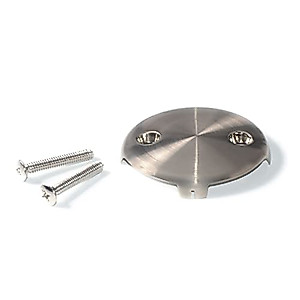 Universal Bathtub Drain Two Hole Overflow Faceplate with SS304 Screws Bathtub Overflow (Brushed Nickel)