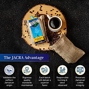 Plantation Blue 100% Blue Mountain Coffee Medium Roast Whole Beans from Jamaica (8oz)