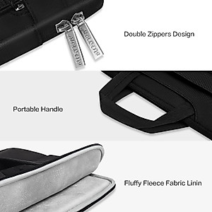 MOSISO Laptop Shoulder Bag Compatible with MacBook Pro 16 inch 2023-2019 M3 A2991 M2 A2780 M1 A2485 A2141/Pro 15 A1398,15-15.6 inch Notebook,Polyester Flapover Briefcase Sleeve Case, Black