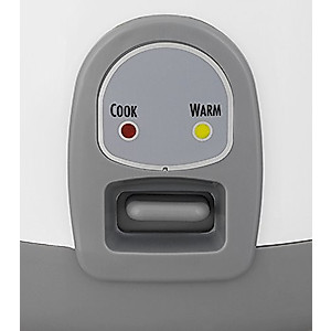 Hamilton Beach Mini Rice Cooker & Food Steamer, 8 Cups Cooked (4 Uncooked), With Steam & Rinse Basket, White (37508)