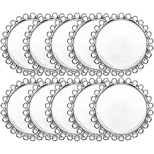 Fasmov 10 Pack Crystal Coasters Drink Coaster for Home Counters, Kitchen, Dining Room, Living Room, Patio, Coffee Table, 3.7 inches