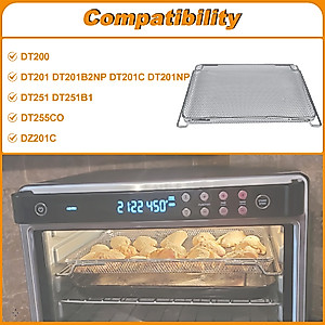 WARDFYT Air Fry Basket Replacement Compatible with Ninja Foodi Smart XL Pro Air Fry Oven, Replacement Mesh Basket for Ninja Foodie 10-in-1 Air Fryer, DT251 DT200 DT201 DT255CO DZ201C, Steel, Silver