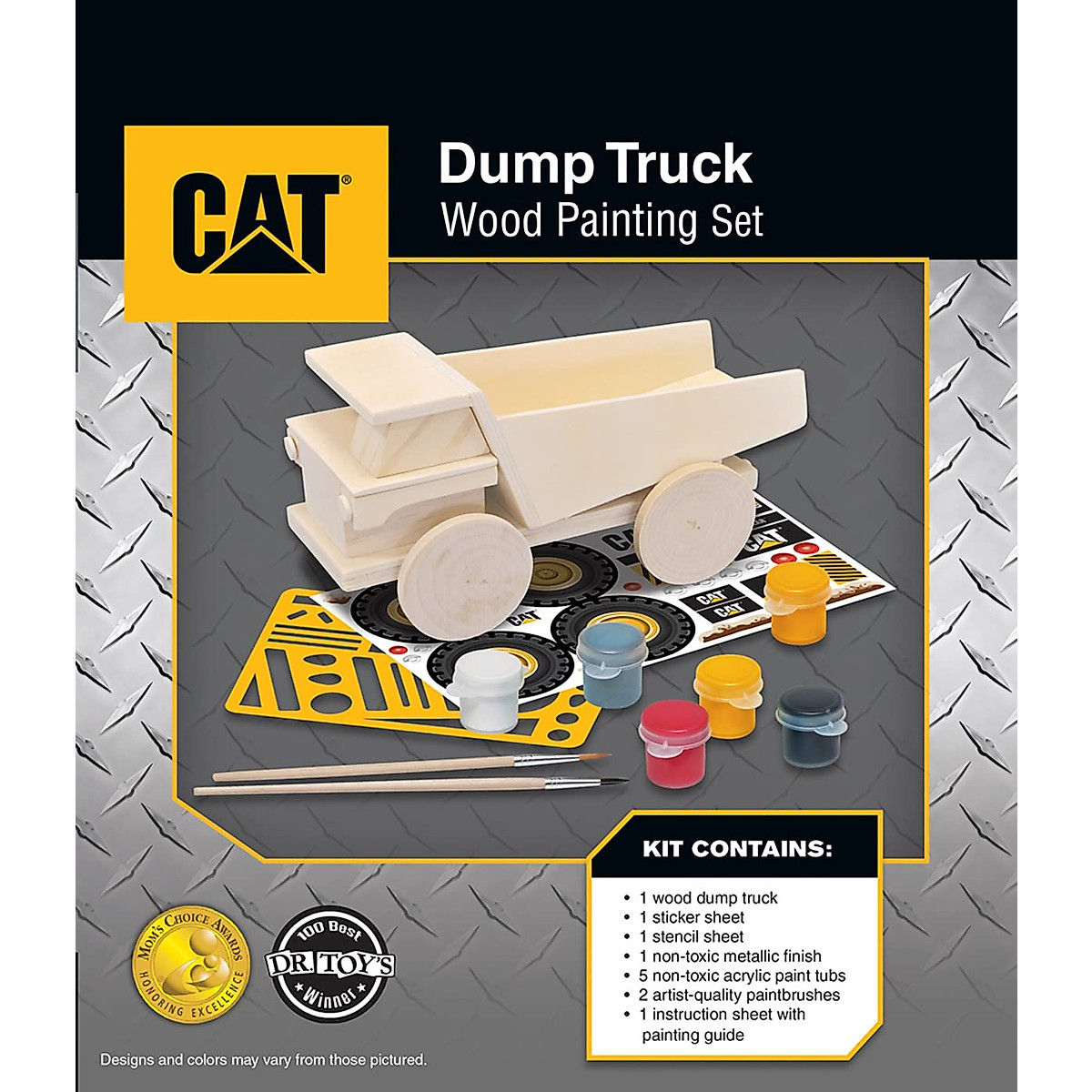 Works of Ahhh... Craft Set - Caterpillar Dump Truck Wood Paint Kit