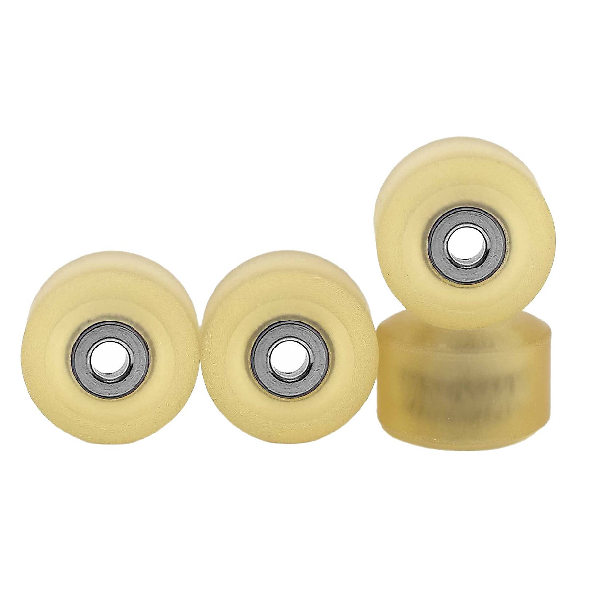 Teak Tuning Apex 61D Urethane Fingerboard Wheels - New Street Shape, 7.7mm Diameter - Ultra Spin Bearings - Made in The USA - Honey Colorway