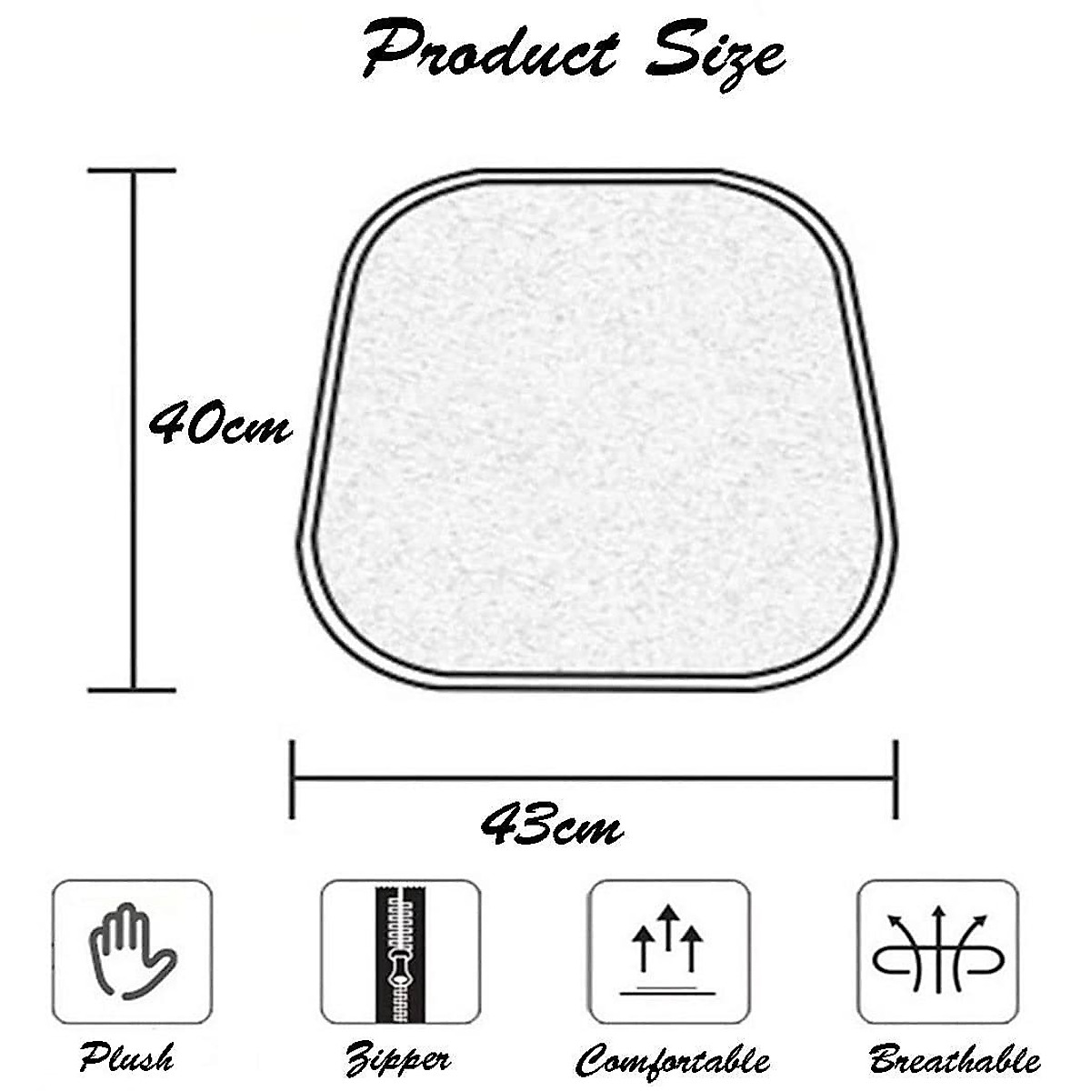 Set Of 1/2/4 Plush Chair Cushions, Thickened Dining Chair Cushion, Horseshoe-shaped Seat Cushion, Removable And Washable Dining Room Chair Pad With Ties/non-slip ( Color : Dark green , Size : 43x40cm(