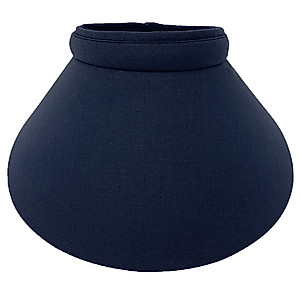 PRO.FASHION Women's Summer Sun UV Protection Visor Wide Brim Clip on Adjustable Stylish Beach Pool Golf Cap Hat (Navy)