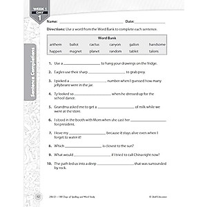 180 Days™: Reading, Vocabulary/Language for 4th Grade Practice Workbook for Classroom and Home, Cool and Fun Practice Created by Teachers (180 Days of Practice)