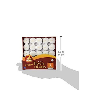 Mini Tea Light Candles - 50 Bulk Pack - White Unscented Travel, Centerpiece, Decorative Candle - 1 Hour Burn Time - Pressed Wax