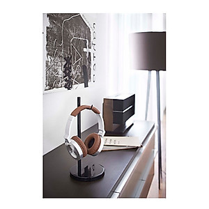 Yamazaki Home Beautes Office Desk Headphone Stand - Headset Holder - Round Base - Steel