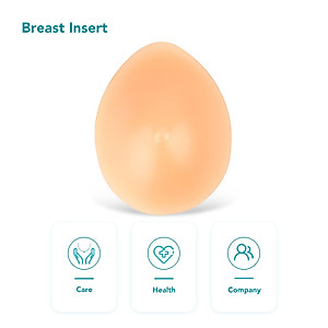 Dioche 120g Drop Shaped Silicone Fake Breast Form, Breast Insert, Mastectomy, for Mastectomy Crossdressers Prosthesis Bra Pads Inserts