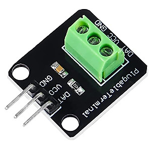 Coliao 6pcs DS18B20 Temperature Sensor Module Kit with 1 m/ 3.2 Ft Waterproof Digital Stainless Steel Probe -55℃ to +125℃ for Raspberry Pi