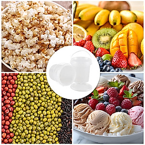 Xyskin 10 Pack Round Plastic Bucket Food Storage Containers, 28 oz Ice Cream Buckets with Lid and Handle, Clear