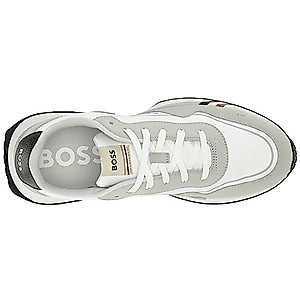 BOSS Side Logo Suede and Nylon Sporty Inspired Sneaker