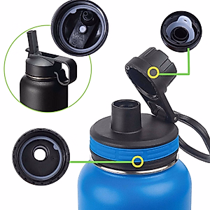 Vodolo Lid Gasket Replacement for Thermoflask 24oz/32oz/40oz/64oz,9 PCS Water Bottle 3 Sets Silicone Gaskets Each with Pick for Water Bottle Straw Lid, Chug Lid & Chug Spout