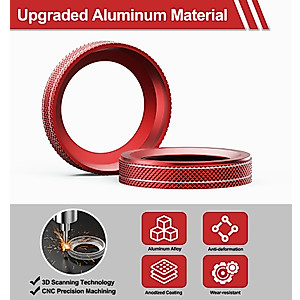 Sinvanho Interior Accessories for Toyota Tacoma 2023 2022 2021 2020 with 8" or 7" Touchscreens, Decorated A/C Vent Trim Rings Button Knob Covers for Air Conditioner Radio Switch (Button KNOB)