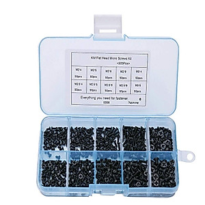 250Pcs/500Pcs M2 M2.5 M3 KM Screw Countersunk SSD Electronic Repair Screws Accessories for Sony DELL for Samsung IBM HP for Toshiba - (Size: 500 Mixed)