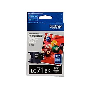 Brother Printer LC71BK Standard Yield Black Ink