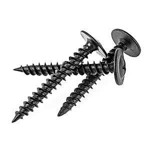 100 Qty #8 x 1-1/4" Black Phillips Modified Truss Head Wood Screws (BCP1080)
