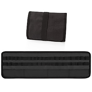 CUBETASTIC Lipstick Organizer - 20 Slots, Portable Lipstick Bag, Travel Lipstick Holder with Elastic Bands, Cosmetic Makeup Storage Bag for Liquid Lipstick Tube - Lipstick Not Included