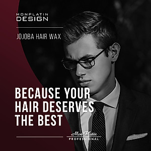 Mon Platin Professional Hair Wax - 150 ml Moisturizing Grooming Wax for Men's Wet and Shiny Look Styling with Jojoba Oil Essence and Pure Water for Scalp Enrichment