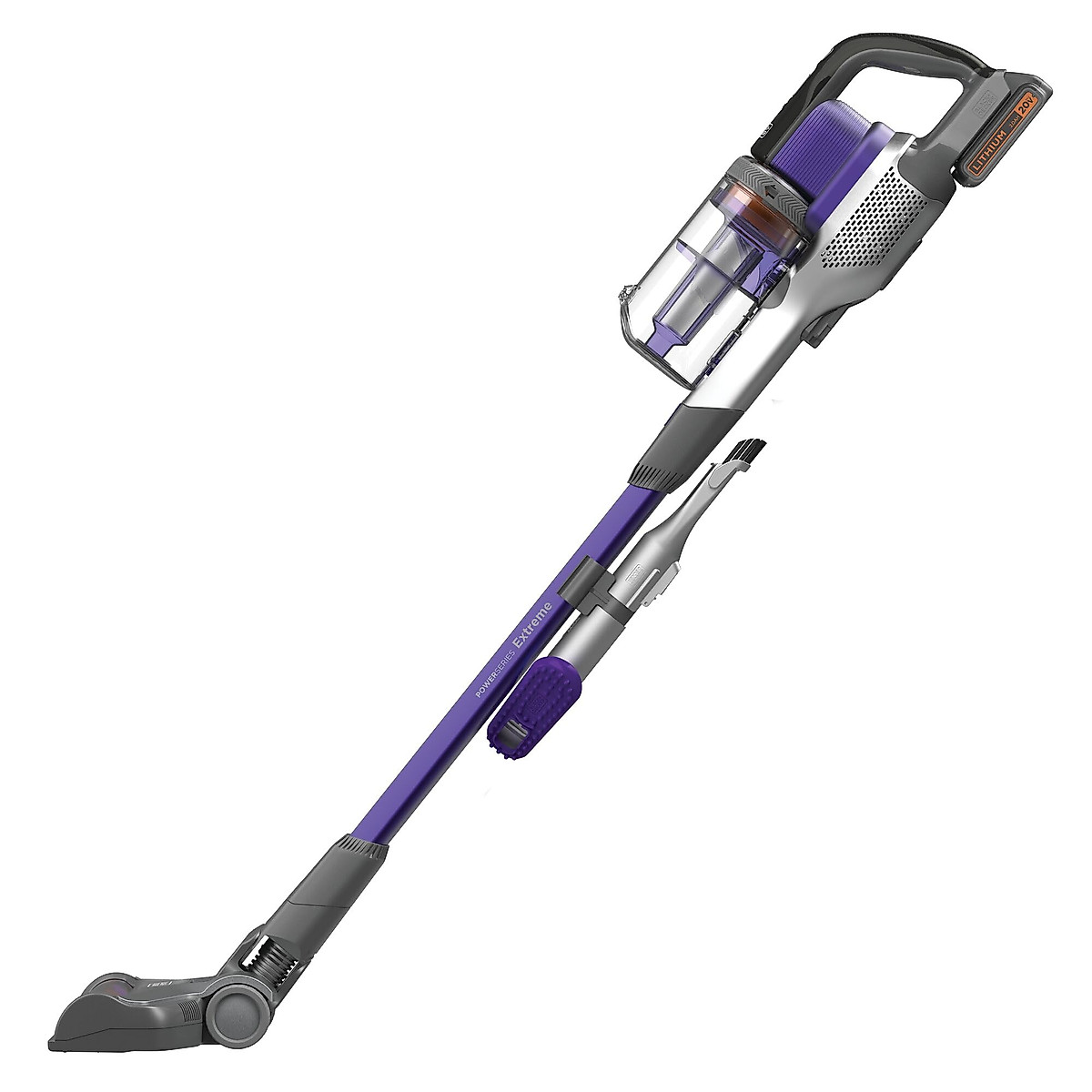 BLACK+DECKER Powerseries Extreme Cordless Stick Vacuum Cleaner for Pets, Purple (BSV2020P)