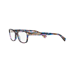 Coach HC6065 Prescription Eyewear Frames, Purple Confetti Tortoise/Demo Lens, 49 mm
