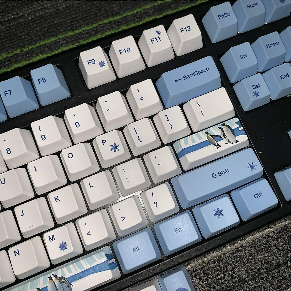 104 Keys Penguin OEM Profile PBT Keycaps Top Printed Dye Sublimation Switch for Cherry RGB MX Mechanical Keyboard Gaming Replace