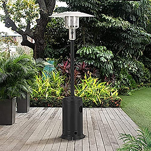 Outdoor Heaters, 46000 BTU Gas Patio Heaters - Commercial Propane Outside Heaters, Portable Propane Heaters Outdoor with Simple Ignition System, Wheels for Porch, Garden Wedding, Party