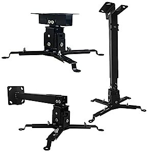 Tonalee Projector Mount Wall or Ceiling Projection Mount Bracket with Adjustable Height and Extendable Arms Mount for Home and Office Projector