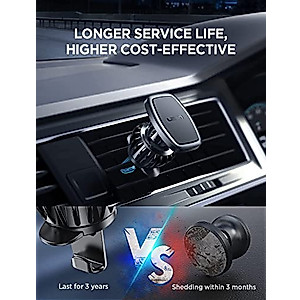 LISEN 2 Pack Magnetic Phone Holder for Car Mount 6 Military Magnets Car Phone Holder Mount Hands Free Vent Cell Phone Holder Mount for Car 6 Metal Plates Fit All iPhone 14/13/12/11, Pro Max, Android