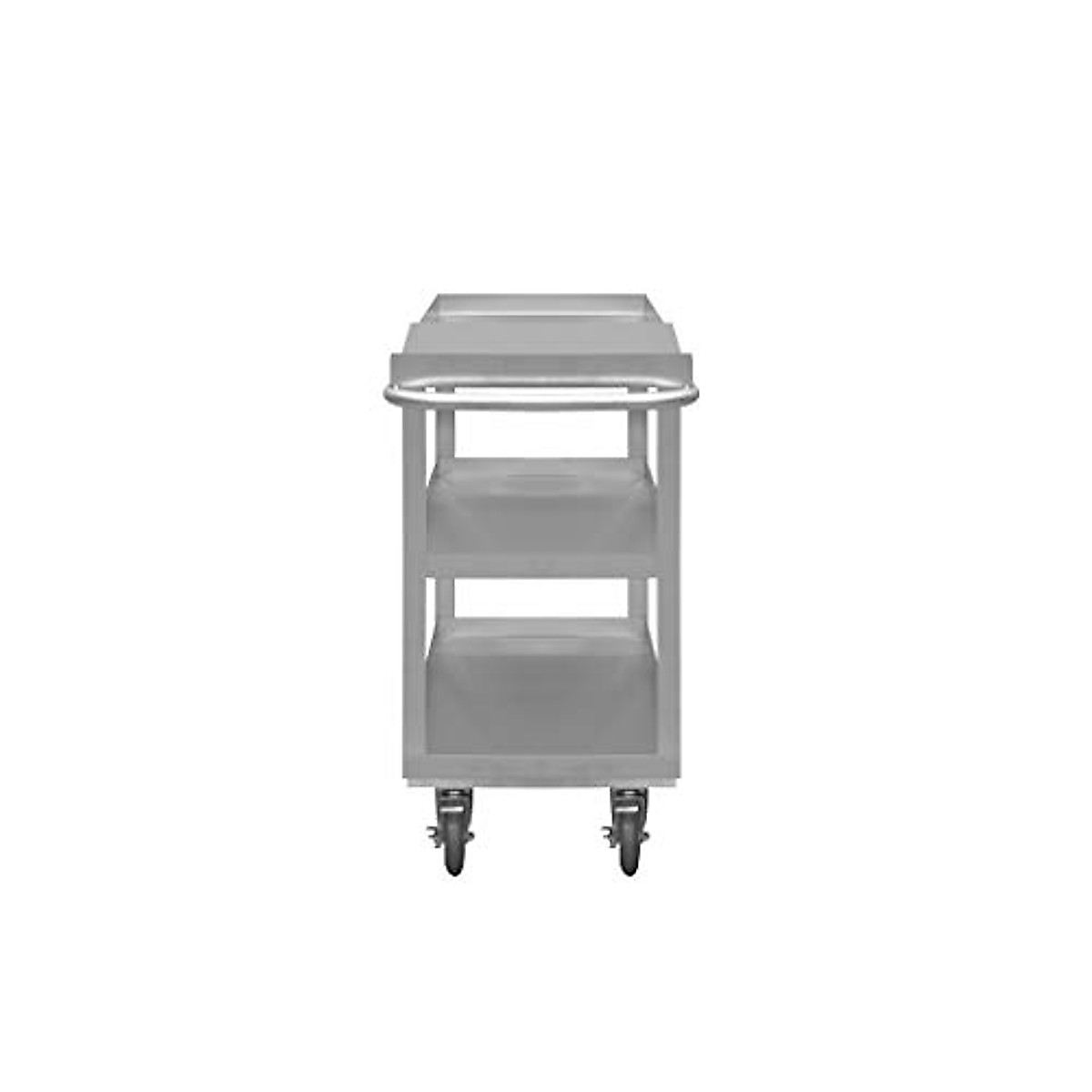 Durham SOPC1618303ALU5PU Stainless Order Picking Cart, 3 shelves