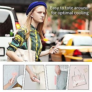 Joylifetech Handheld Fan, Mini Fan Portable Personal Fan, 2000mAH USB Rechargeable Fan with Power Bank, 3 Speeds Adjustable, Battery Operated 14-32 Hours for Women Men Commute Travel Outdoor (Pink)