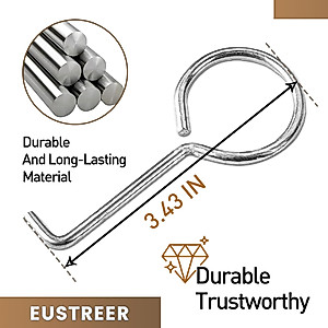 Drain Key Lifting Hooks - 5 Pack 304 Stainless Steel Drain Grate Puller Lift Out Key for Easy Shower Drain Cleaning, Silver