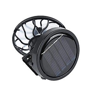 Kloware 2X Clip-on Cap Mini Solar Powered Fan for Camping Fishing Portable Handsfree