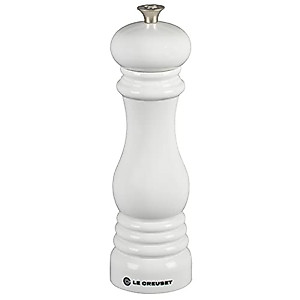 Le Creuset Pepper Mill, 8" x 2 1/2", White