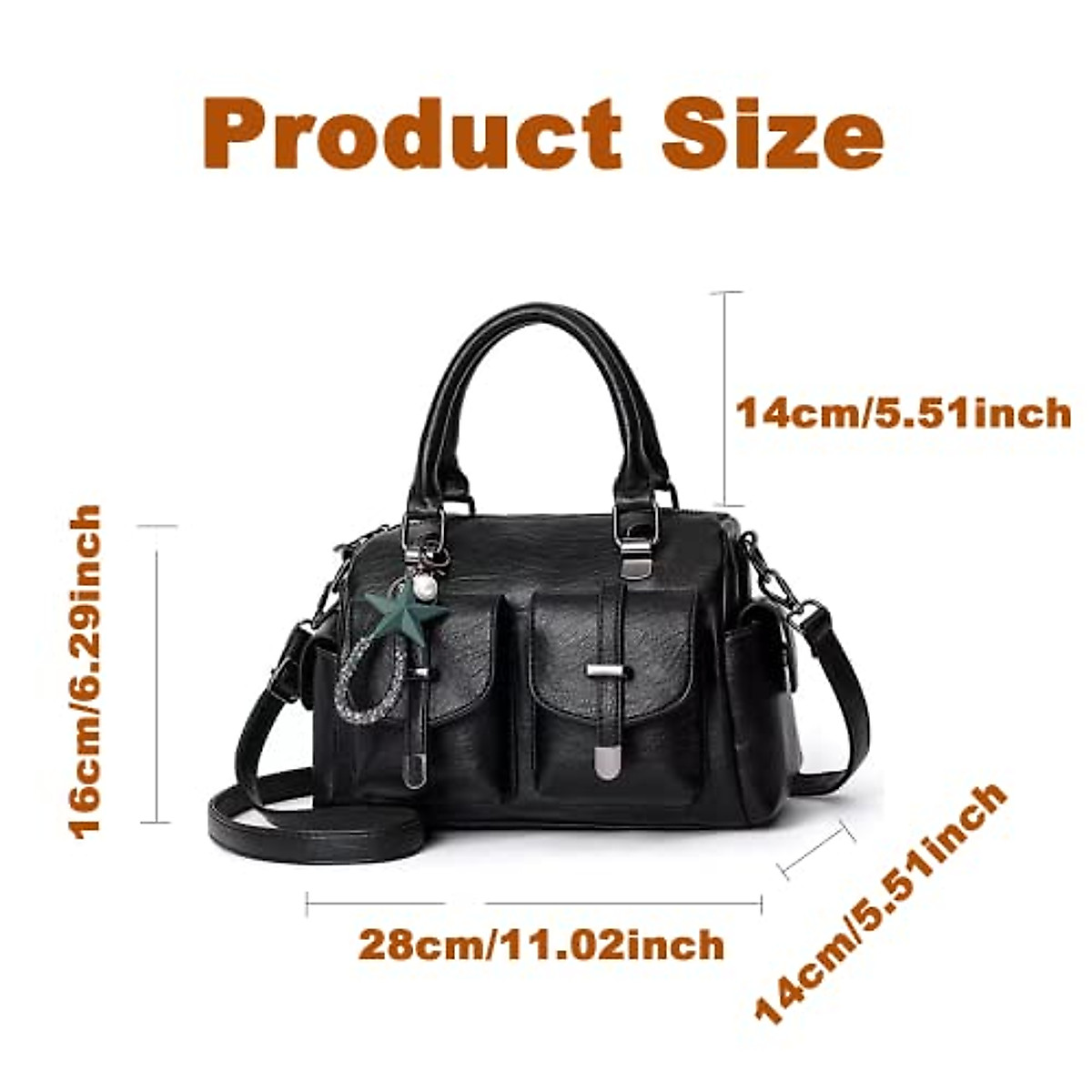 WENICER Shoulder Bags for Women PU Leather Purses and Handbags Hobo Bags Ladies Tote Bag Top Handle Crossbody Bags (Navy Blue)