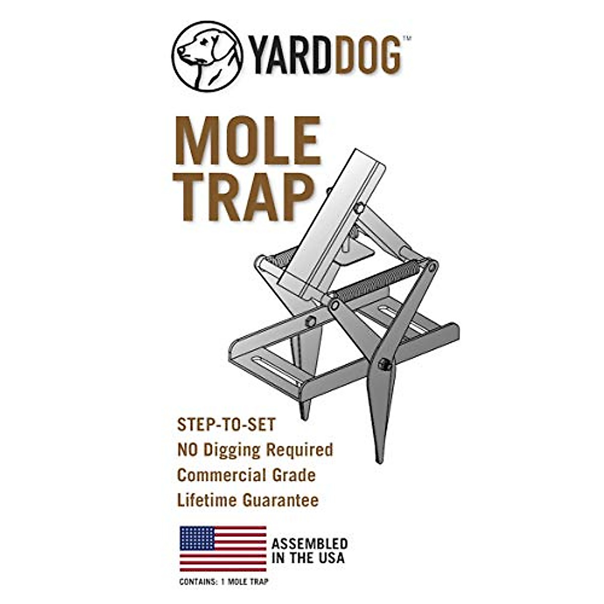 YARDDOG Mole Trap Step to Set Commercial Grade