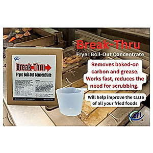 DPI Break-Thru Fryer Boil Out Powder Concentrate, Deep Fryer Cleaner, Removes Grease and Carbon Deposits in Deep Fryers, 26 Cleaning Cycles Per Box,