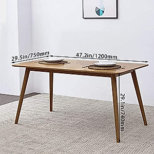 47" Dining Table Kitchen Table Dining Room Table Small Kitchen Table for Small Spaces Table Modern Home Furniture Dinner Table Rectangular (Natural)